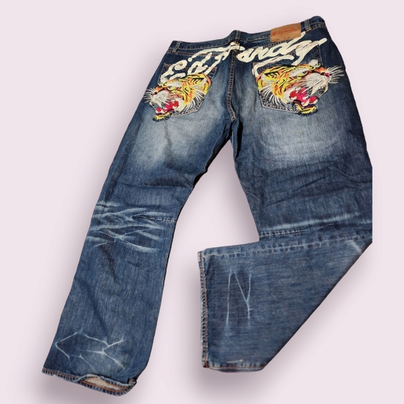 Ed Hardy | Jeans | Y2k Ed Hardy Tiger Jeans Pants | Poshmark